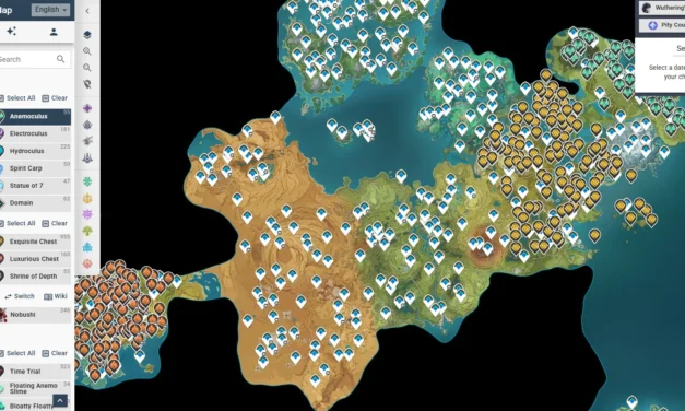 Genshin Impact Interactive World Map Genshin Impact Anemoculus Genshin